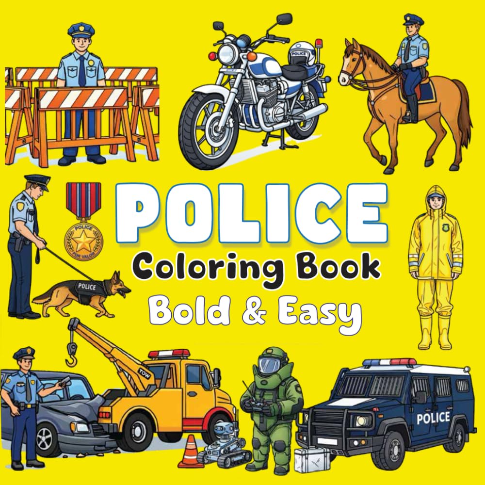 Police Coloring Book – Coloring Inspiration! EN - Coloring Story