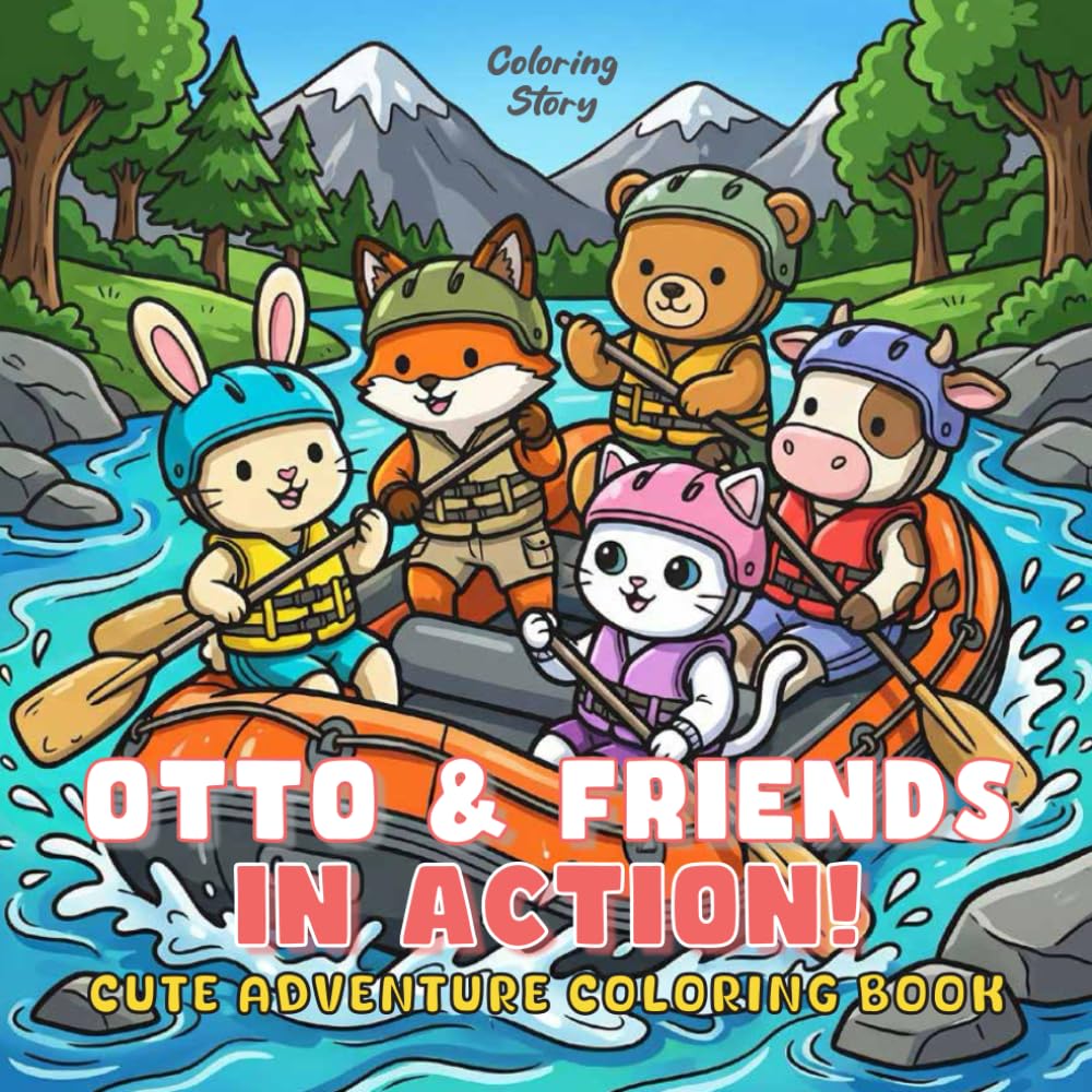 OTTO & FRIENDS IN ACTION! - Cute Adventure Coloring Book (Bold & Easy ...